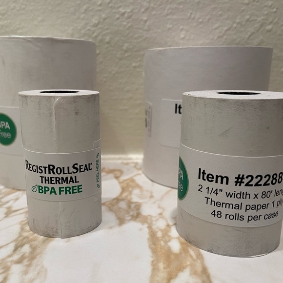 RegistRollSeal | Office | Thermal Print Paper Receipt Lot Of 4 ...